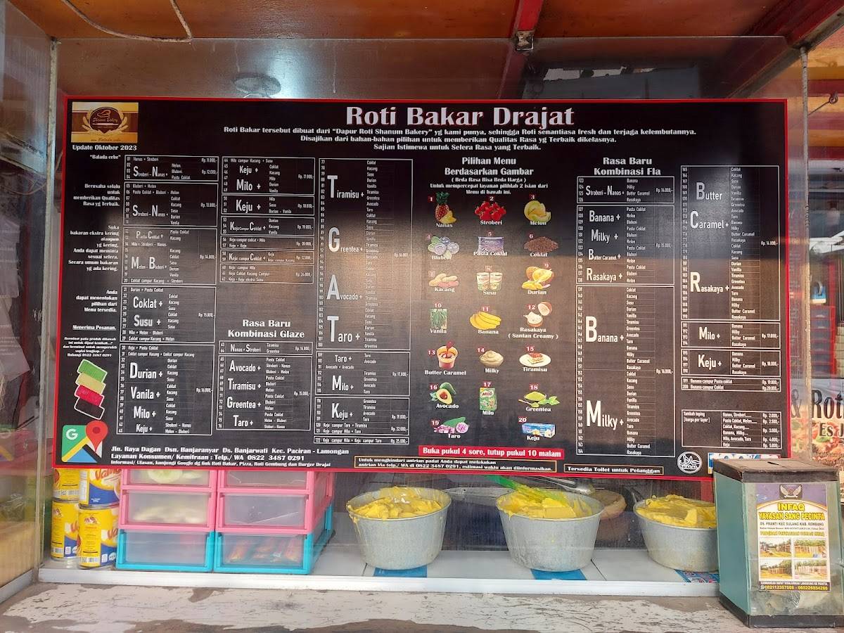 Carta de Roti Bakar, Dan Burger Drajat, Paciran