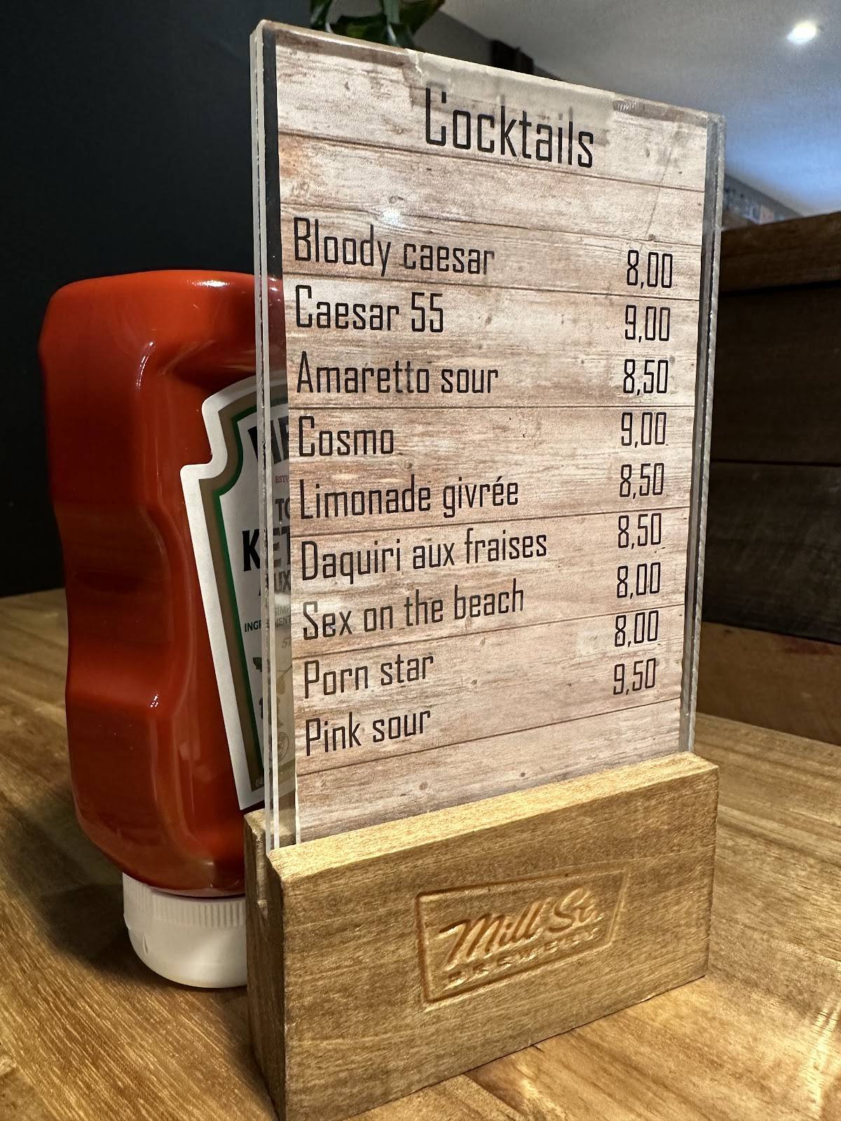 Menu at Rustik 55 restaurant, Canada