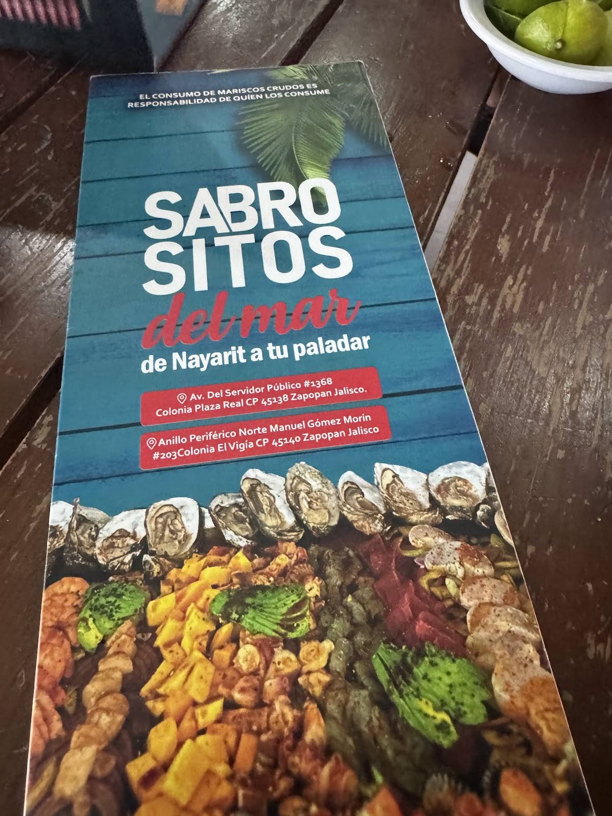 Carta del restaurante Sabrositos del Mar, Zapopan