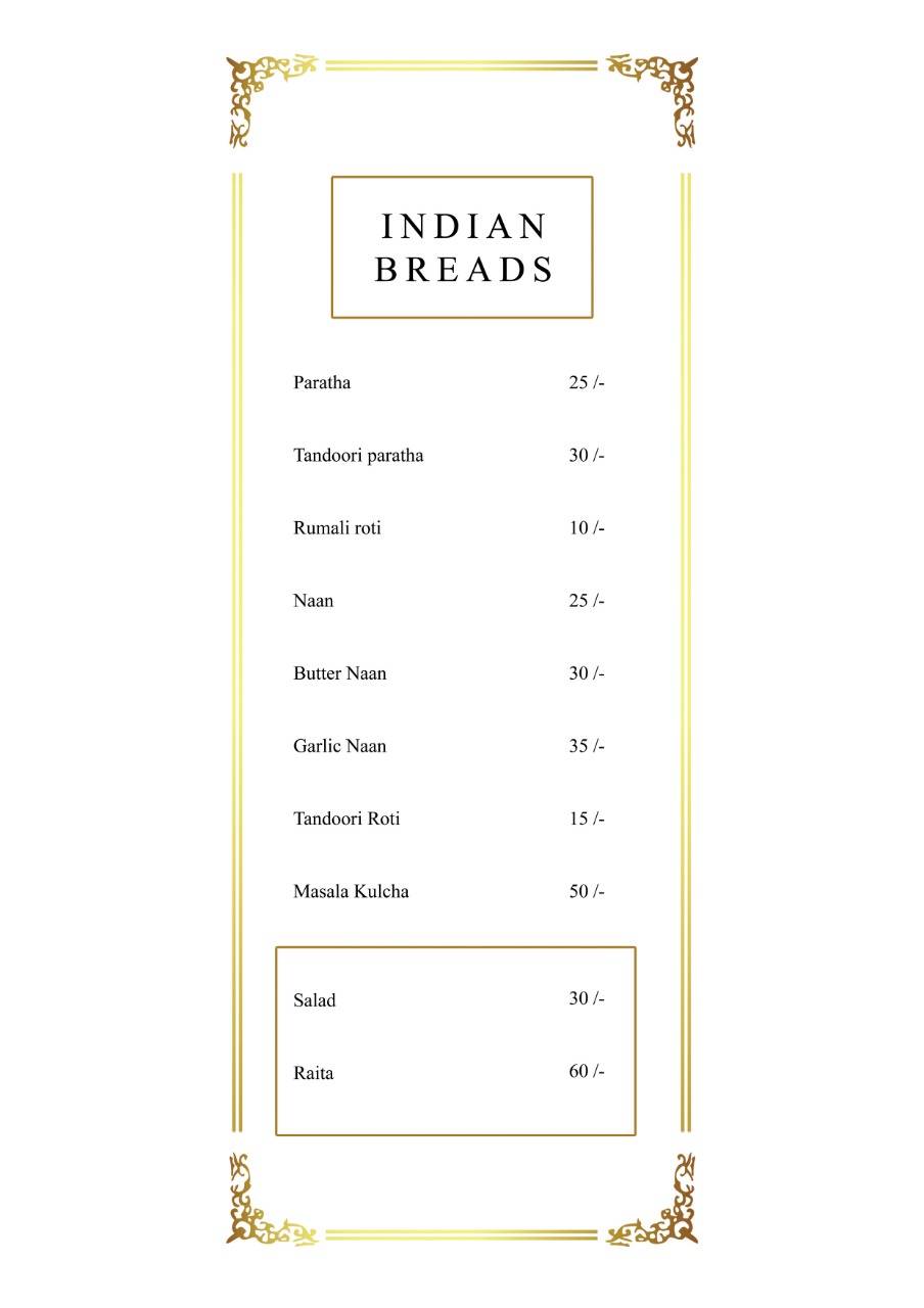 Menu at SAFFRON Dine Lounge Cafe, Kolkata
