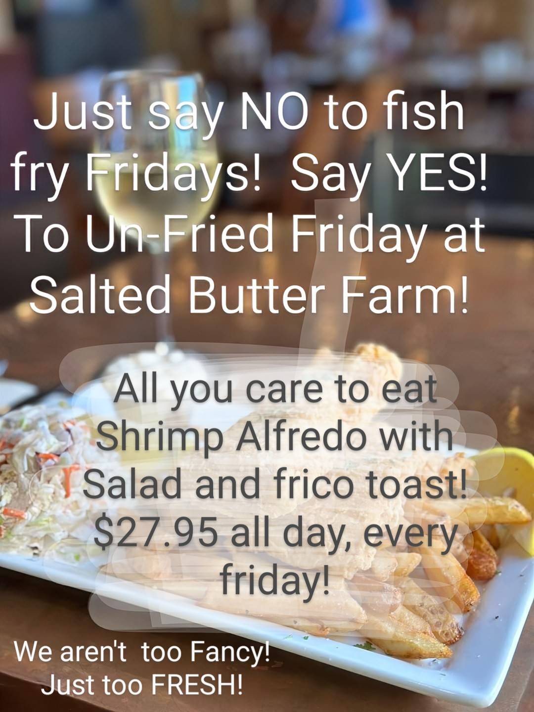 Menu at Salted Butter Farm restaurant, Sherman