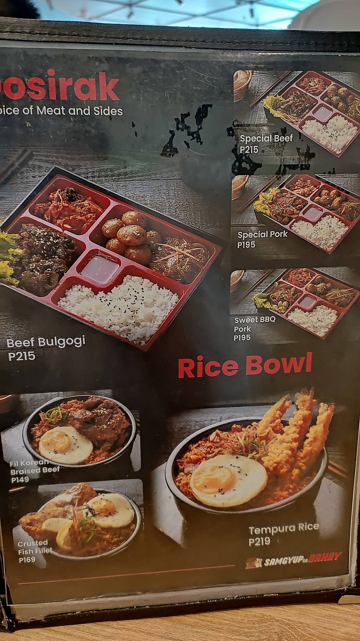Menu at Samgyup sa Bahay - Waltermart Antipolo restaurant, Antipolo