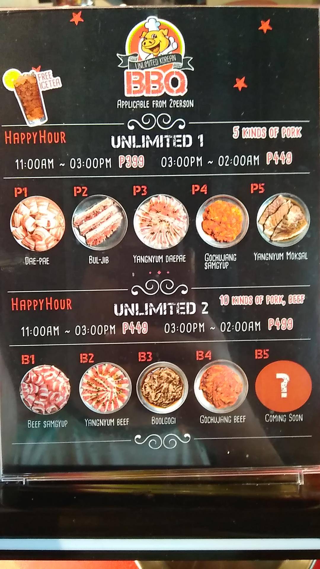 Carta del restaurante Samgyupsalamat - Salem Complex, Pasay, Salem Complex
