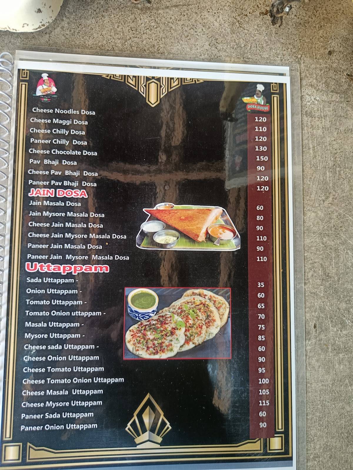 Menu at Shree balaji dosa corner, Kalyan