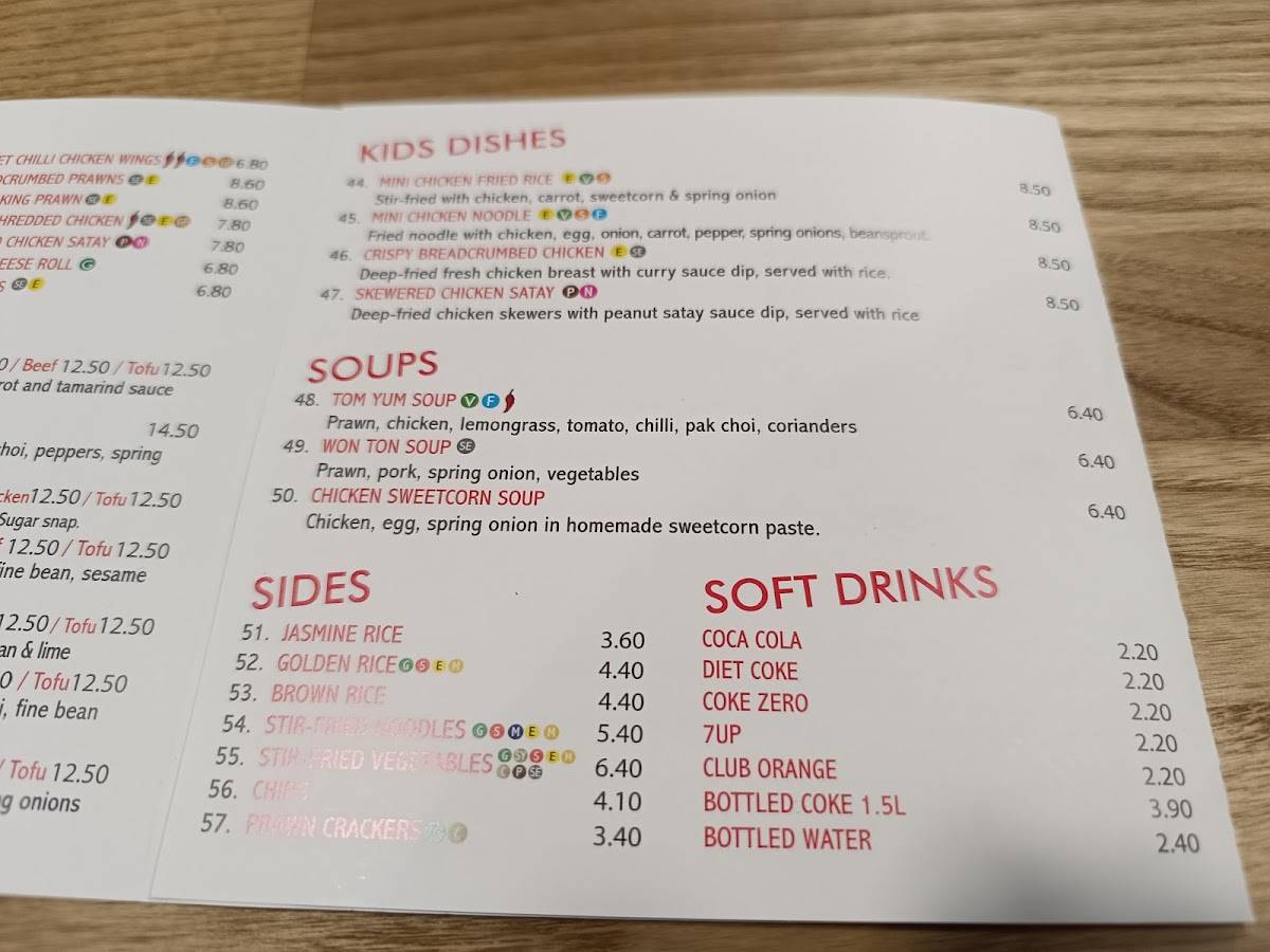 Menu at Soos Asian Street Food restaurant, Mallow