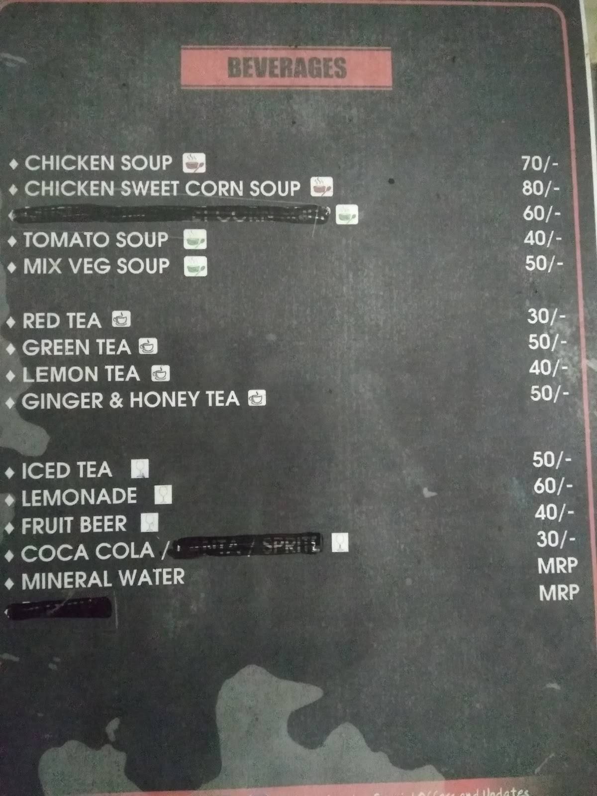 Menu at Spears & Shield, Delhi, house no.100