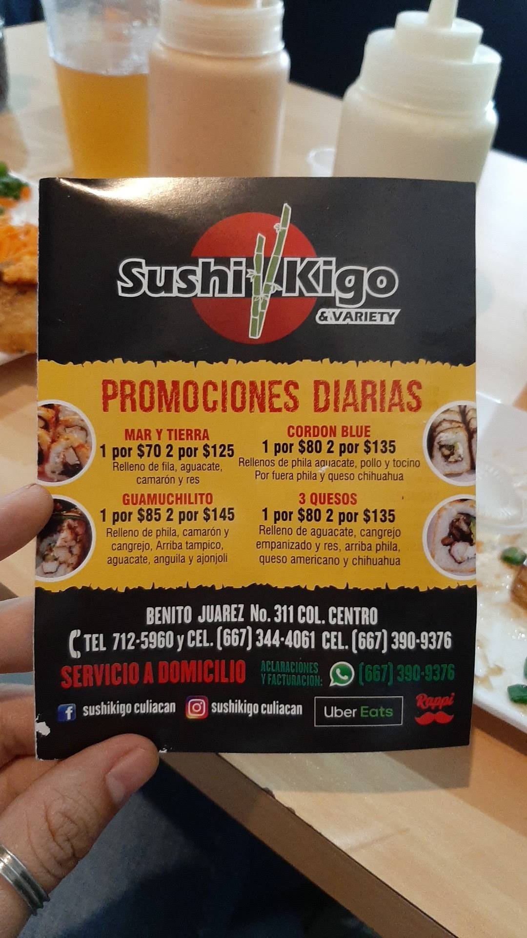 Carta del restaurante Sushi Kigo & Variety, Culiacán Rosales