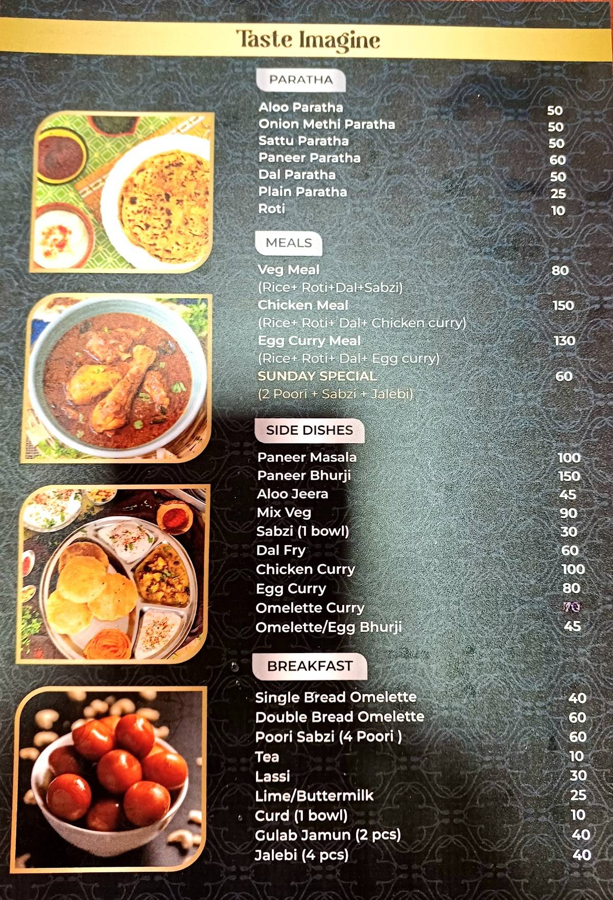 Menu at TASTE IMAGINE, Manipal