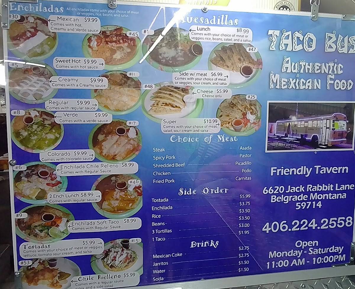 Menu at Taco Bus Authentic Mexican Food restaurant, Belgrade, -6220 ...