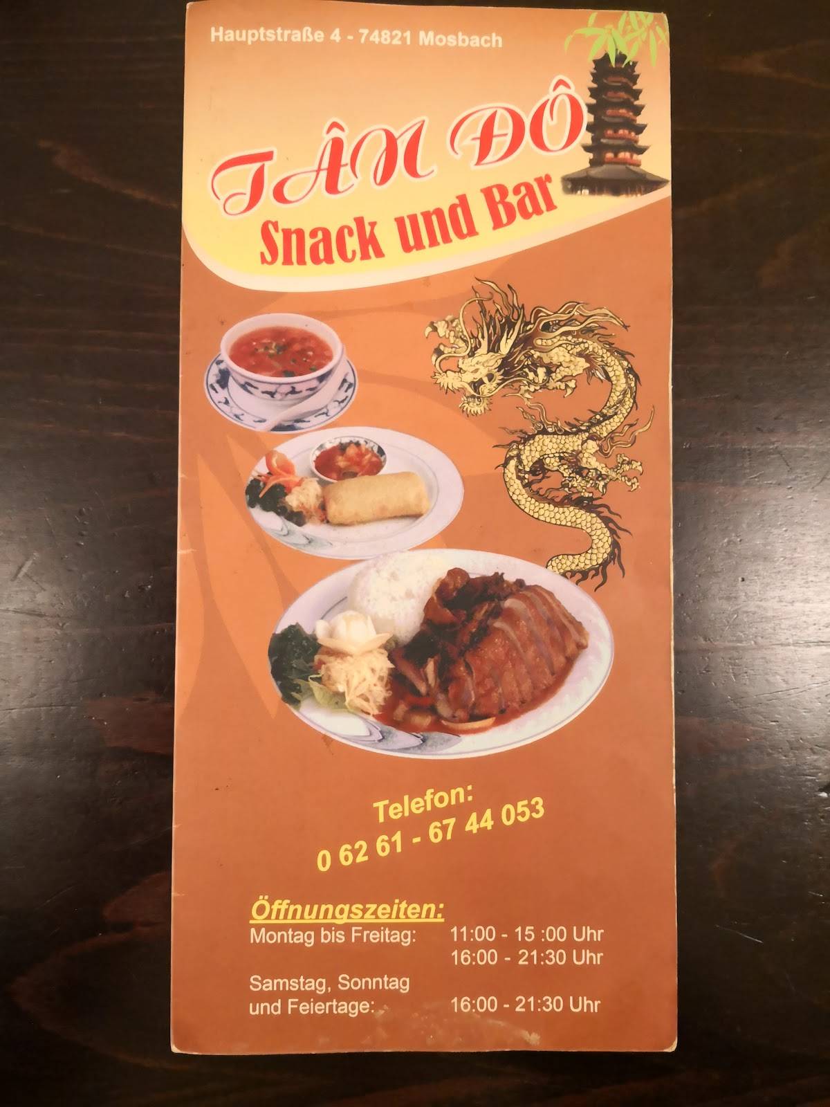 Speisekarte von Tan Do Asia Imbiss restaurant, Mosbach