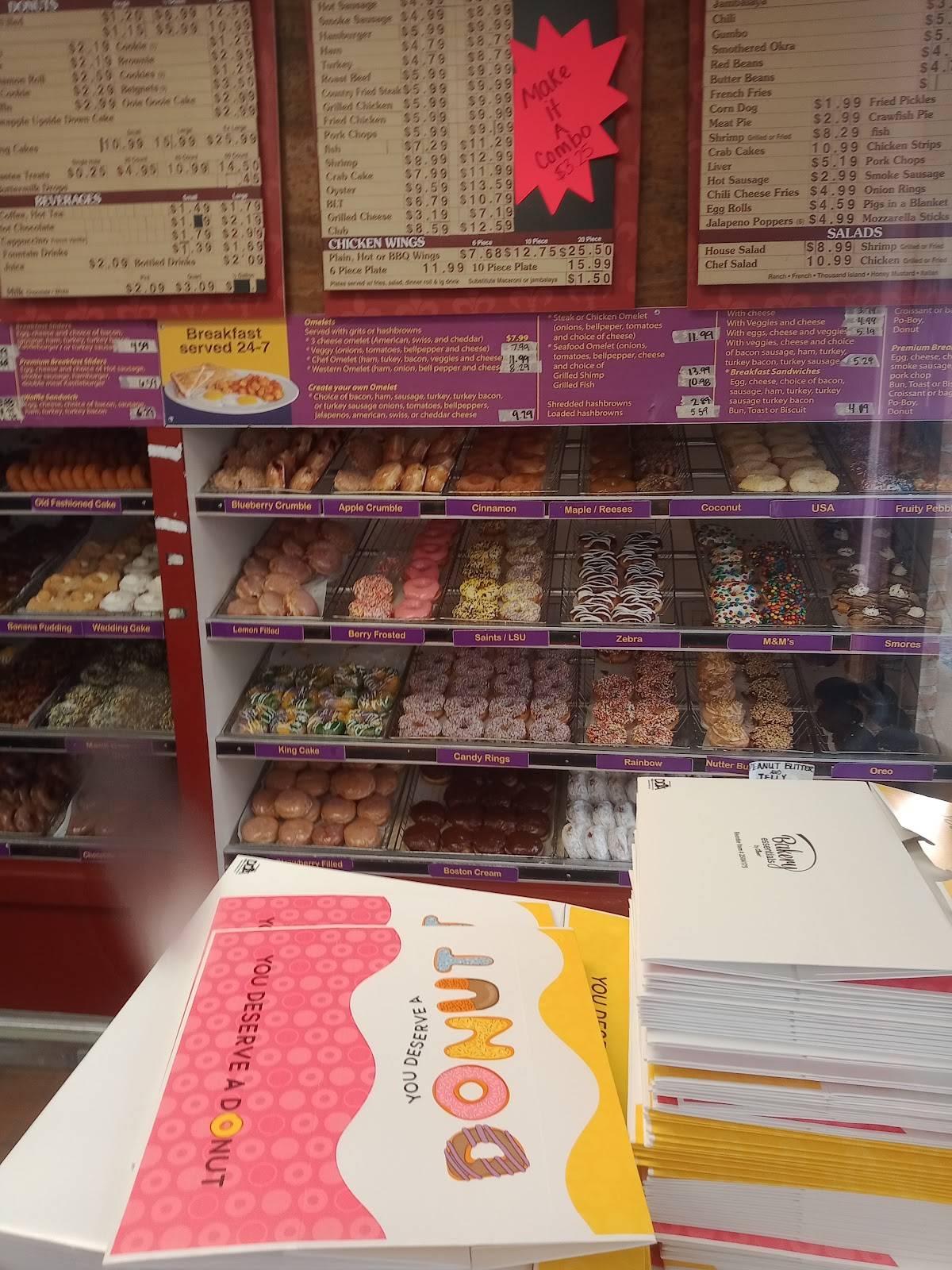 Menu at Tastee Donuts restaurant, Kenner, Loyola Dr # 2