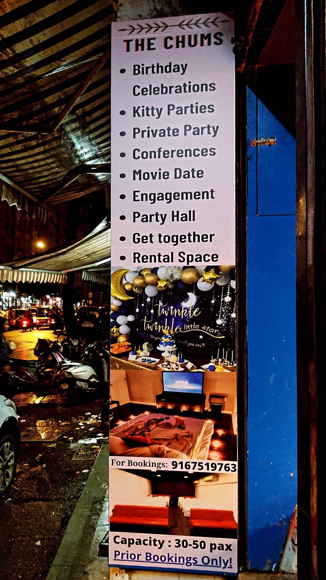 Menu at The Chums Cafe, Mumbai