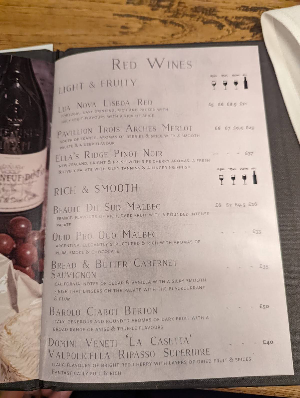 Menu at The Fig & Olive restaurant, Tamworth