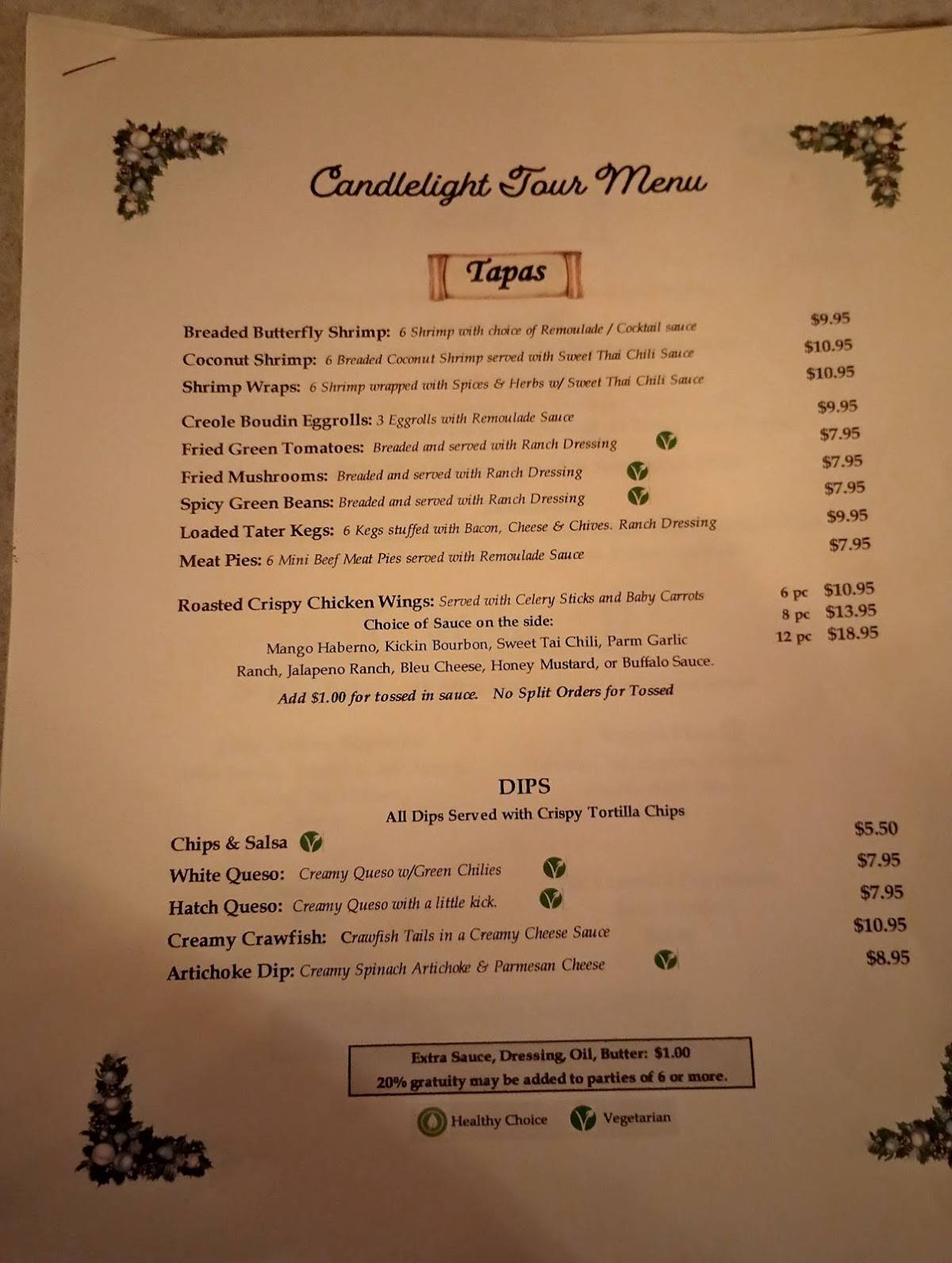 Menu at The KnightLight Tavern restaurant, Jefferson