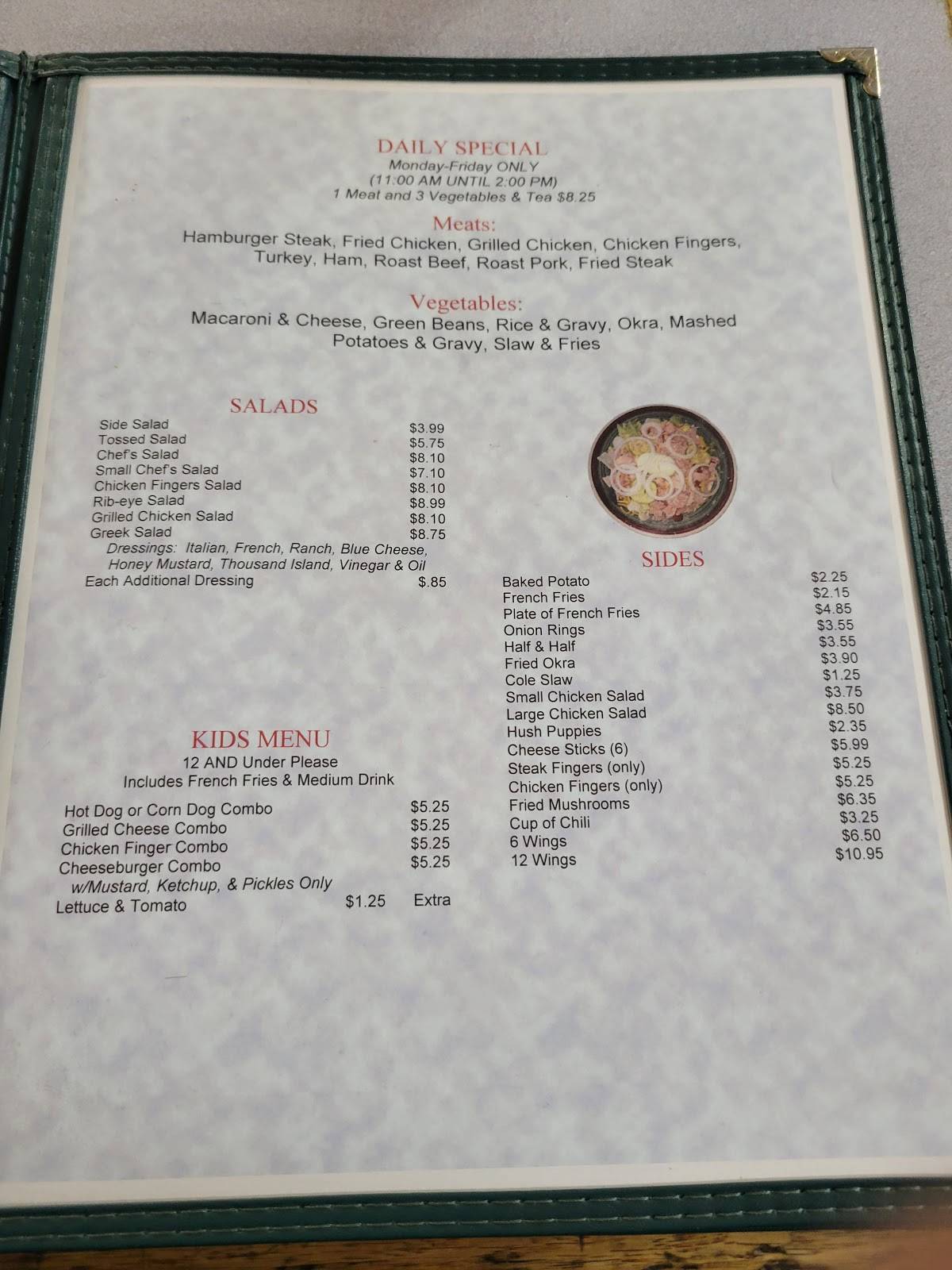 Menu at Theo's Family Restaurant, Greer, SC-101