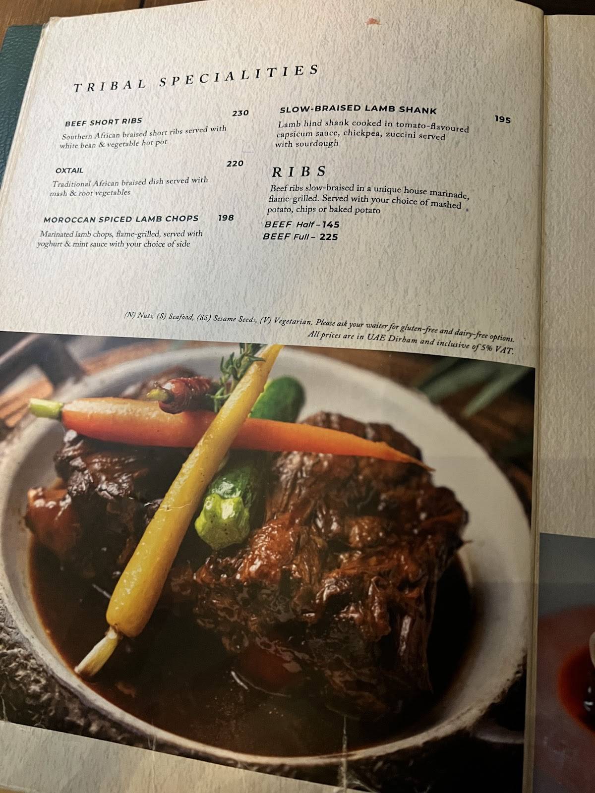Menu at Tribes Dubai Mall restaurant, Dubai, Level 2