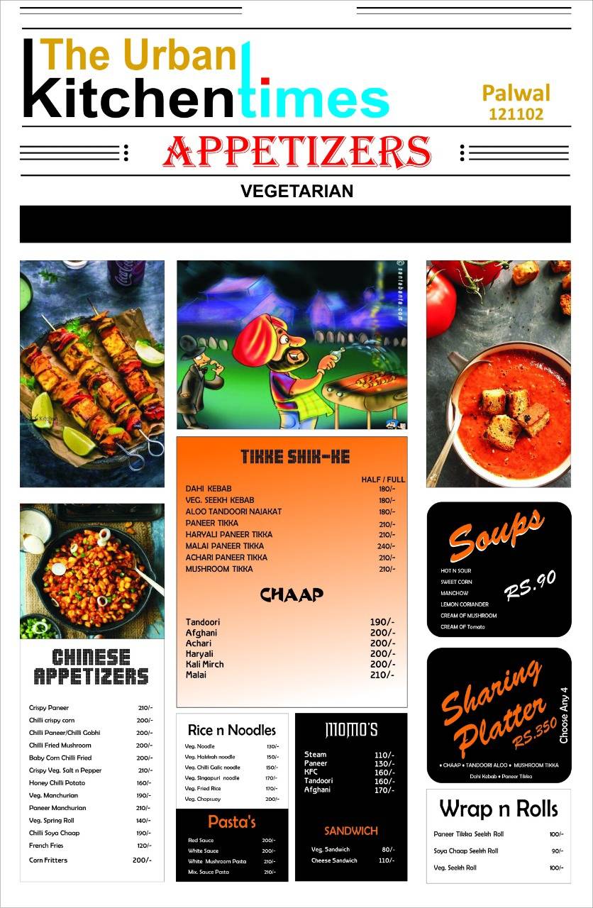 Menu at Urban Kitchen ( A Family Restaurant ), Palwal
