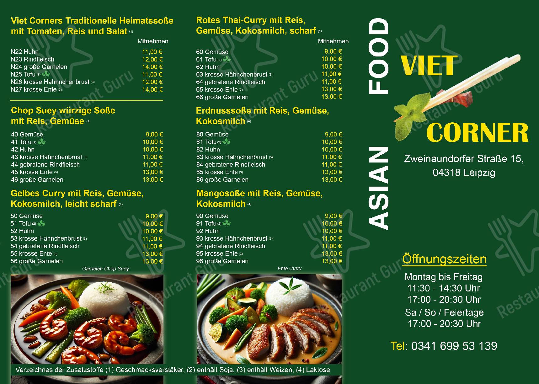 Speisekarte von Viet Corner restaurant, Leipzig