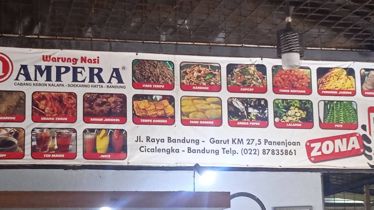 Menu at Warung Nasi Ampera Paramount Cicalengka restaurant, Indonesia ...