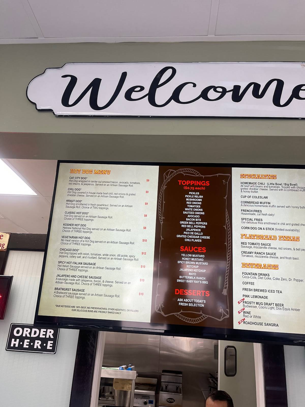 Menu at Weenee Roadhouse restaurant, Cathedral City