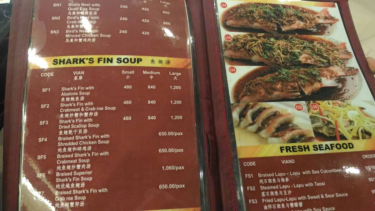 Menu at West Empire Chinese Restaurant and Seafood Garden, Davao City ...