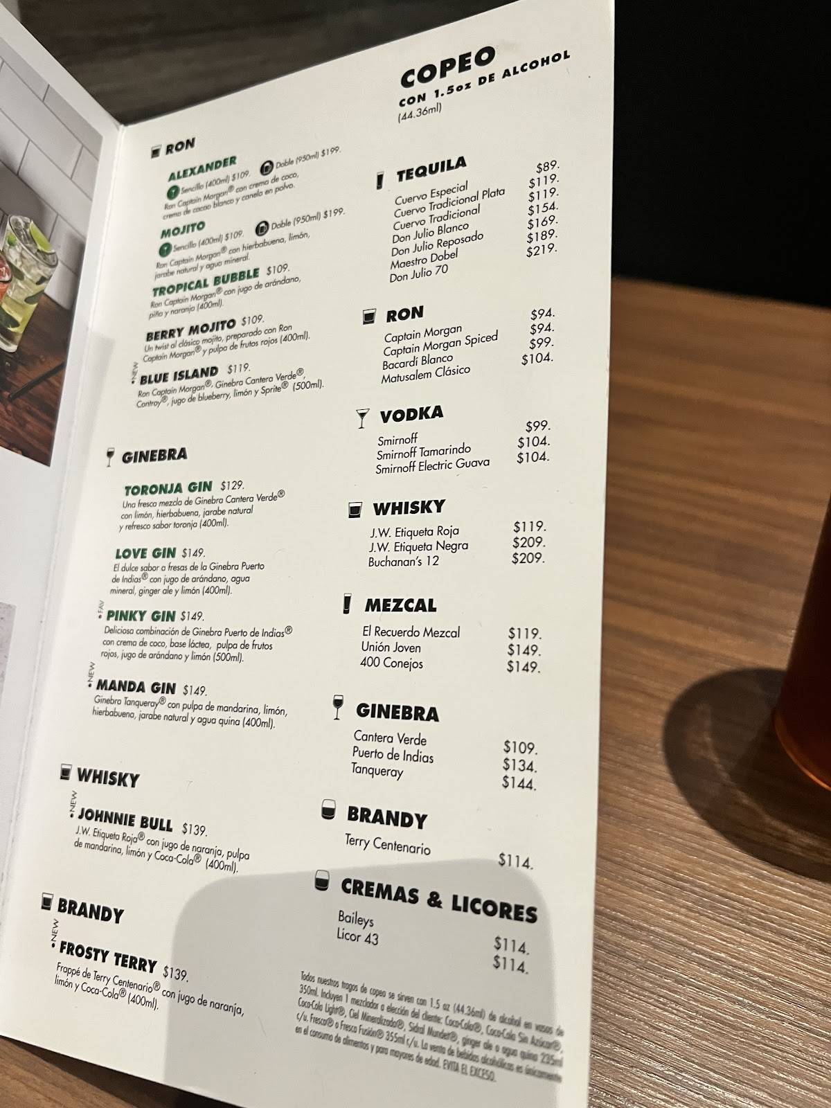 Carta del restaurante Wingstop Santa Fe, Mexico, Cruz Manca