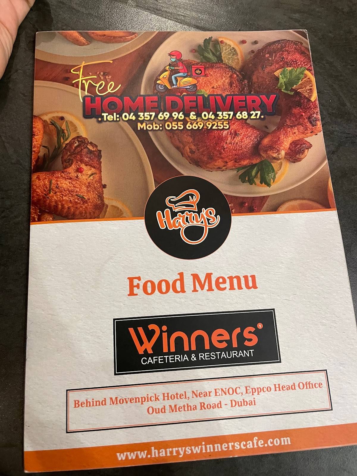 Carta de Winners Cafeteria And Restaurant, Dubai, 5 25th St
