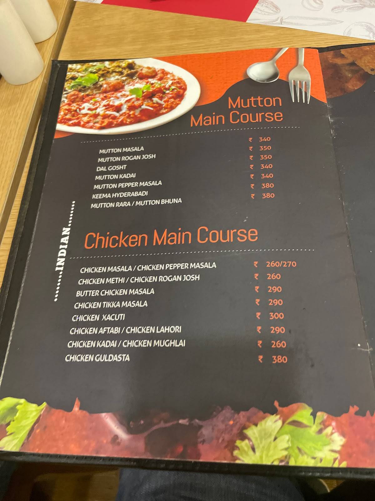 Menu at Zaitoon, Chennai, 1st Floor