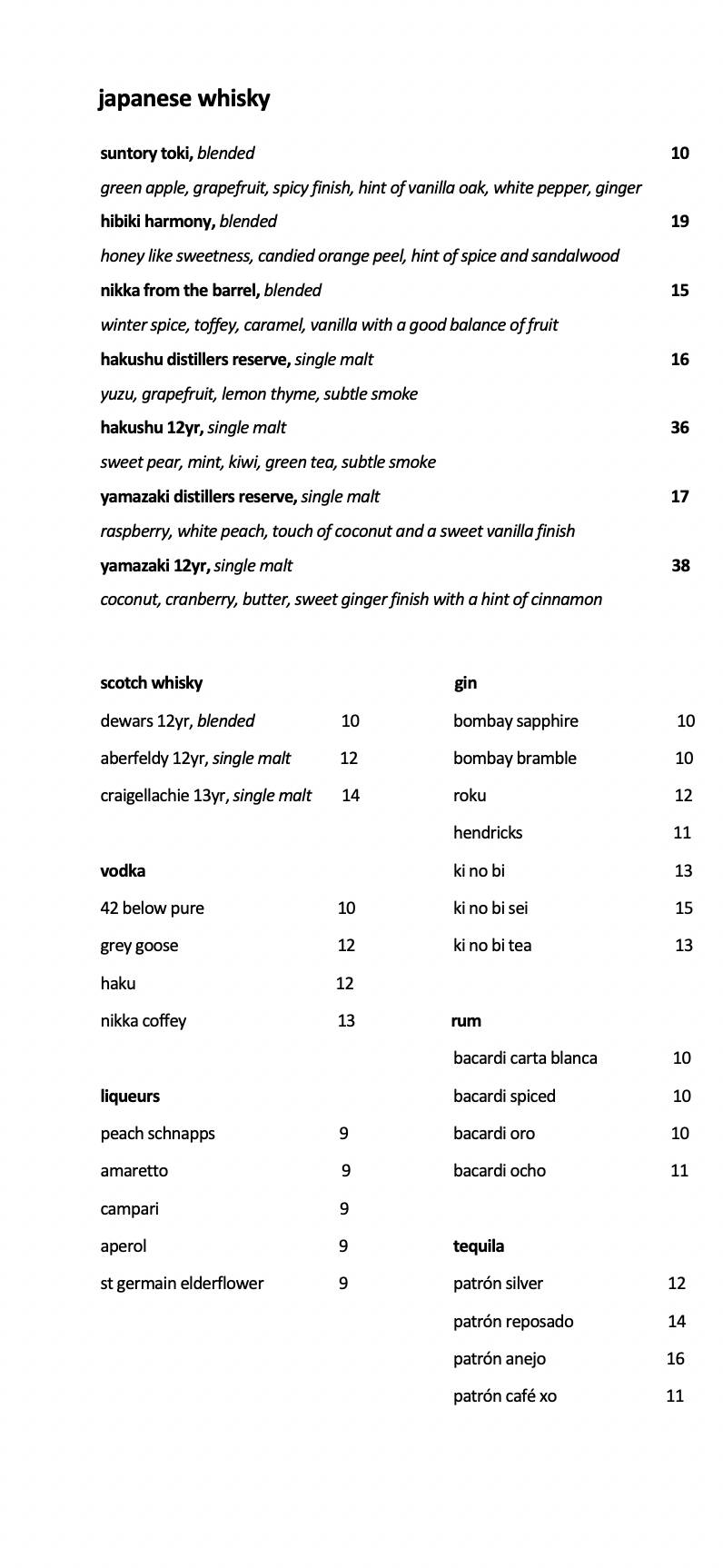 Menu at Zushi restaurant, Barangaroo, Barangaroo Alexander Shop 10 33 ...
