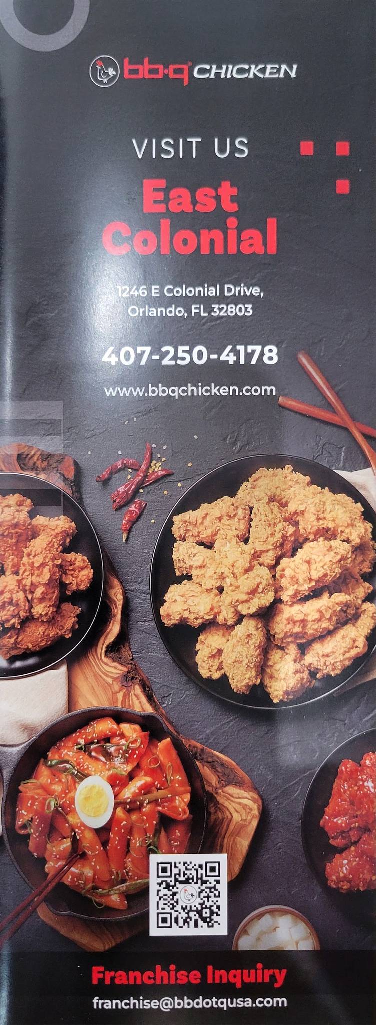 Menu at bb.q Chicken East Colonial restaurant, Orlando