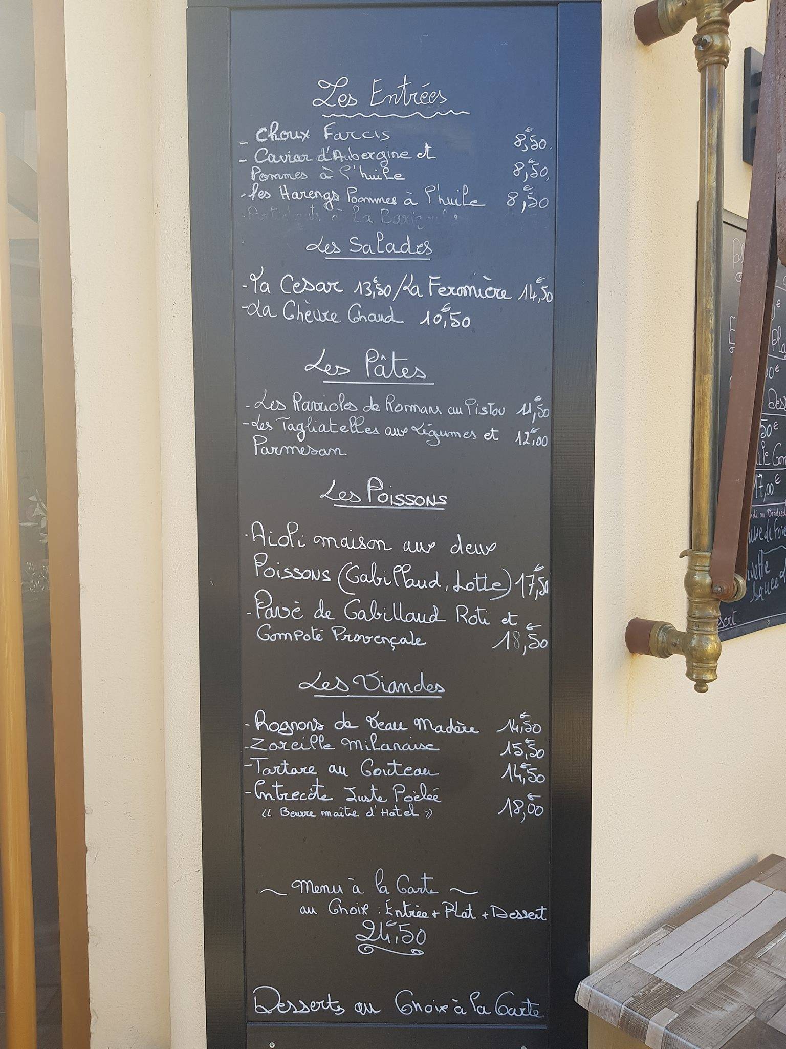 Menu at Restaurant la rotonde cannes, Cannes
