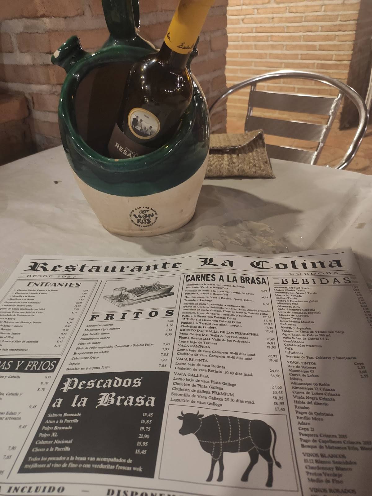 Carta de Restaurante Asador La Colina, Córdoba