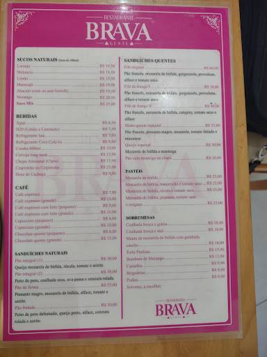 Carta de Restaurante Brava, São Carlos