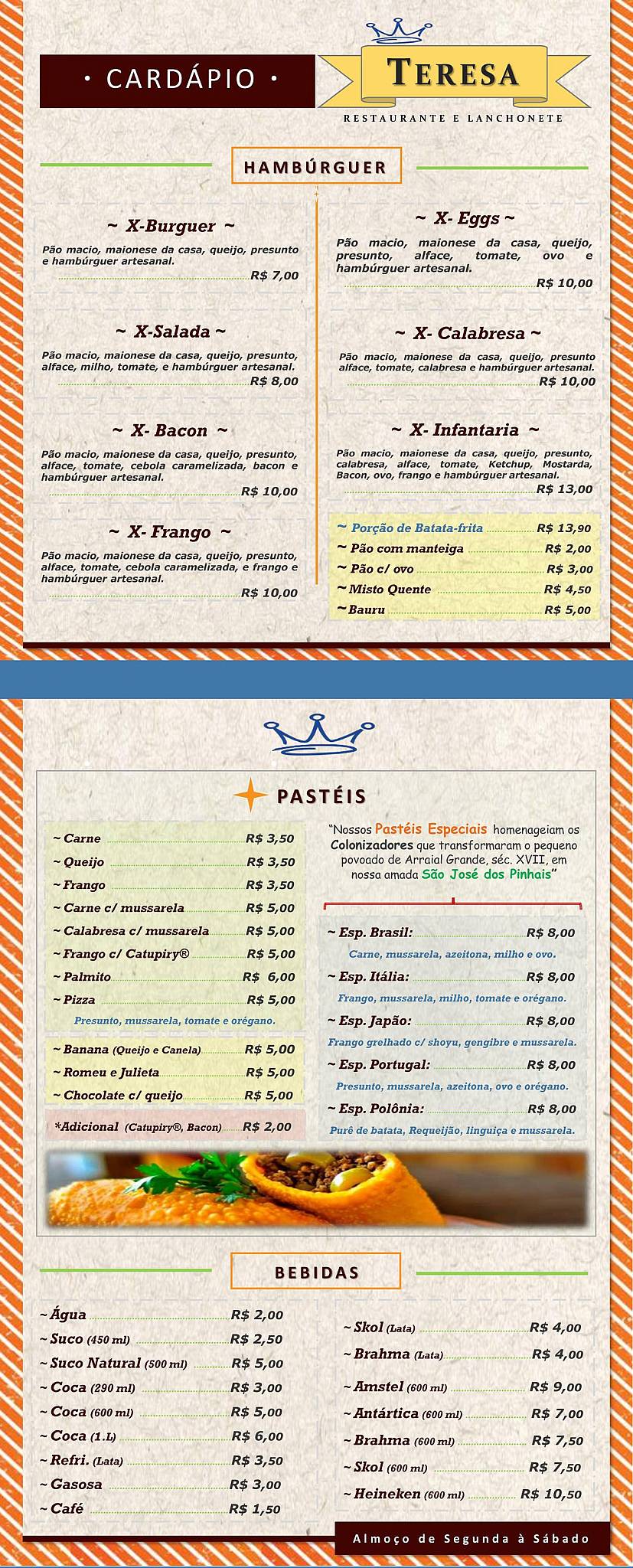 Menu em Restaurante Teresa, São José dos Pinhais