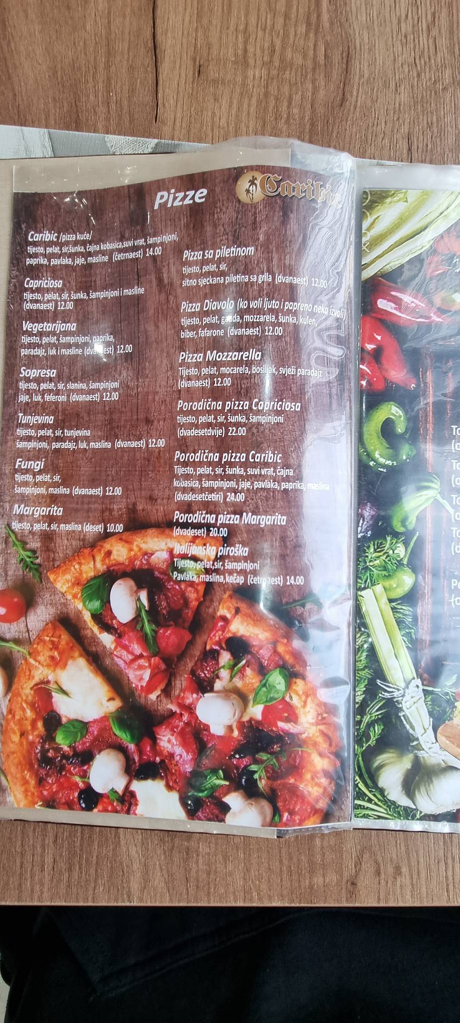 Menu at Restoran Caribic restaurant, Derventa