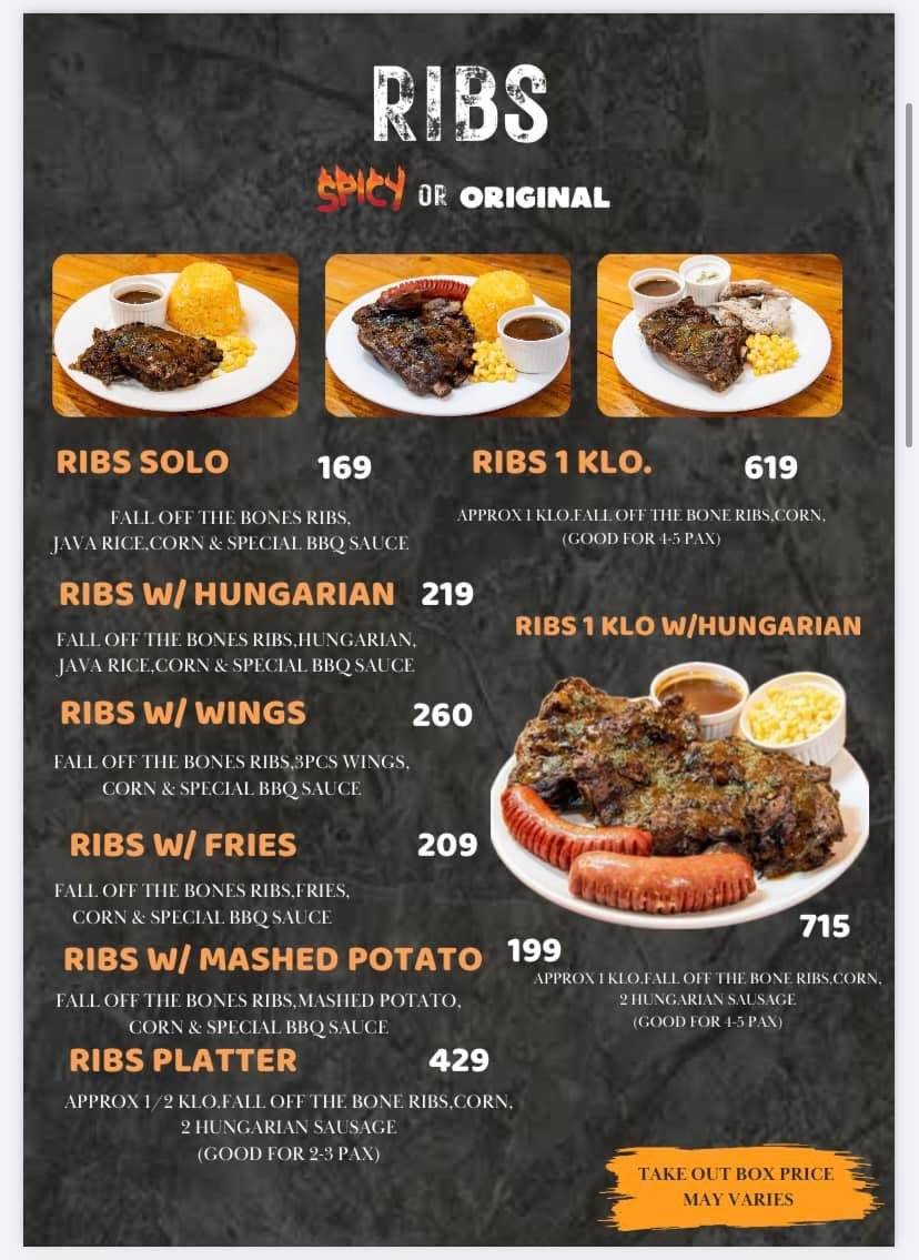 Menu at RibSarap - Imus restaurant, Imus