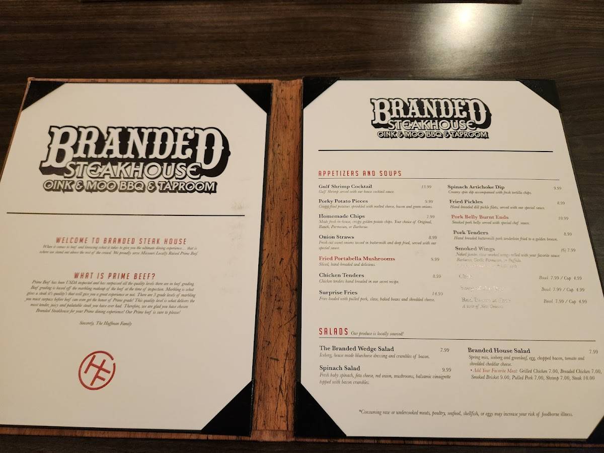 Menu at Branded Steakhouse Oink & Moo BBQ, Richmond