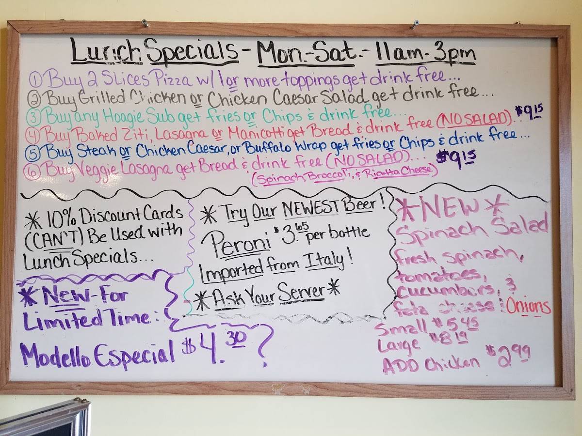 Menu at Rigatoni's Pizzeria & Italian, Pilot Mountain