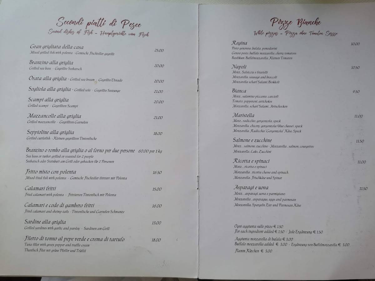 Speisekarte von Ristorante Alla Posta, Caorle