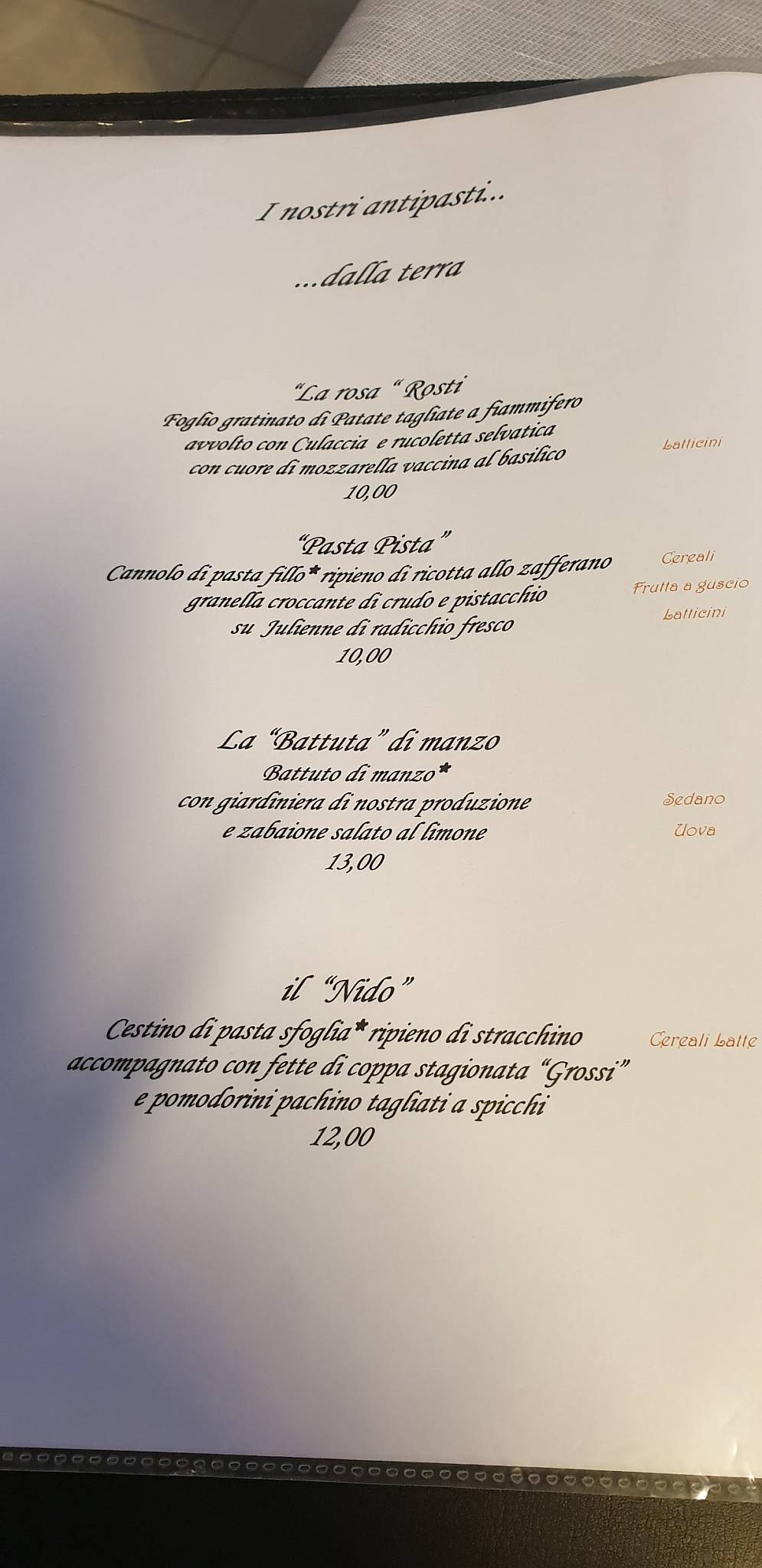 Speisekarte von Ristorante Pizzeria Il Mito, Parma
