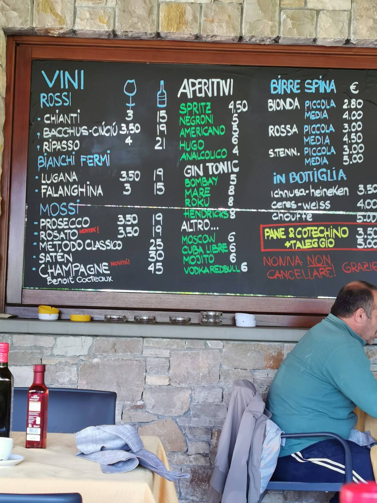 Menu da Ristorante Pizzeria La Baracca, Cenate Sopra
