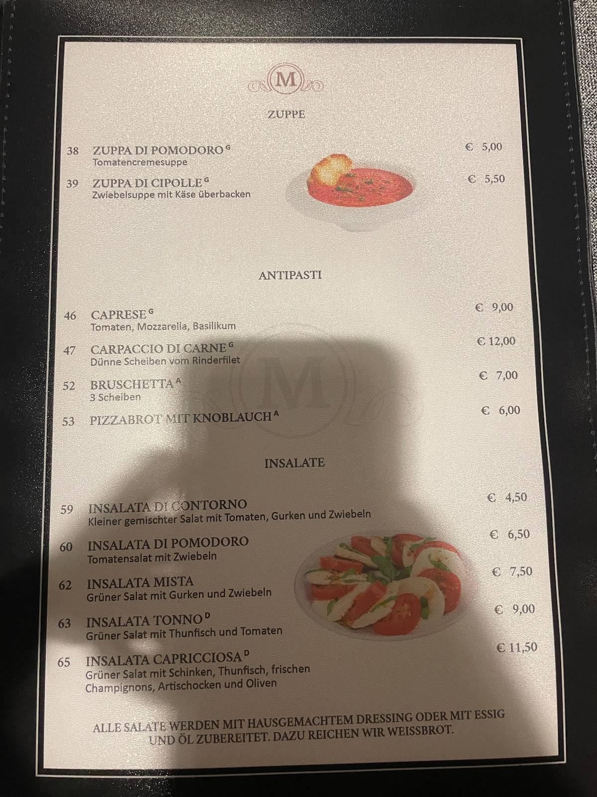 Speisekarte von Ristorante da Massimo pizza, Schwesing