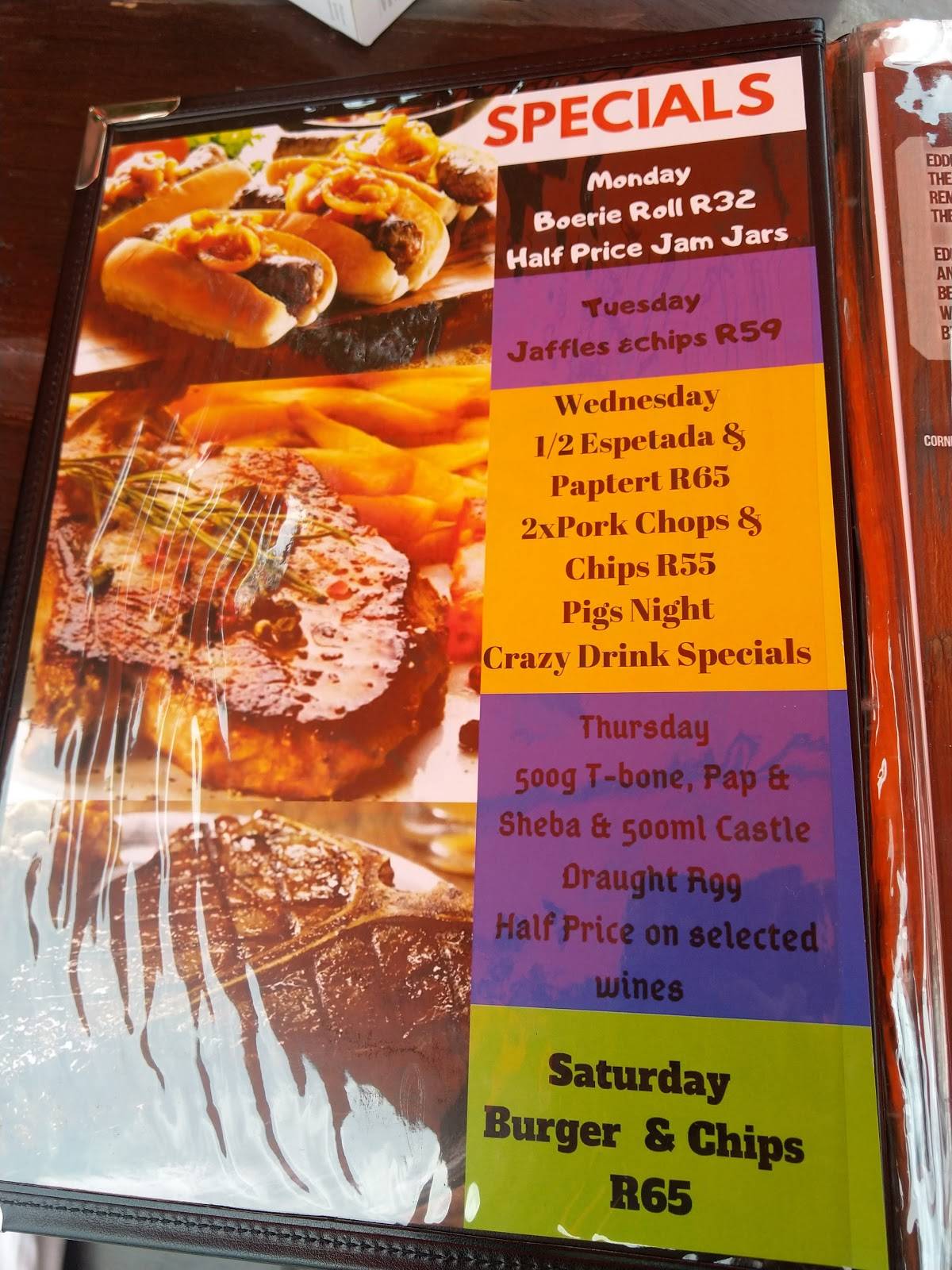 Menu at Rock@88 Lynnwood restaurant, Pretoria