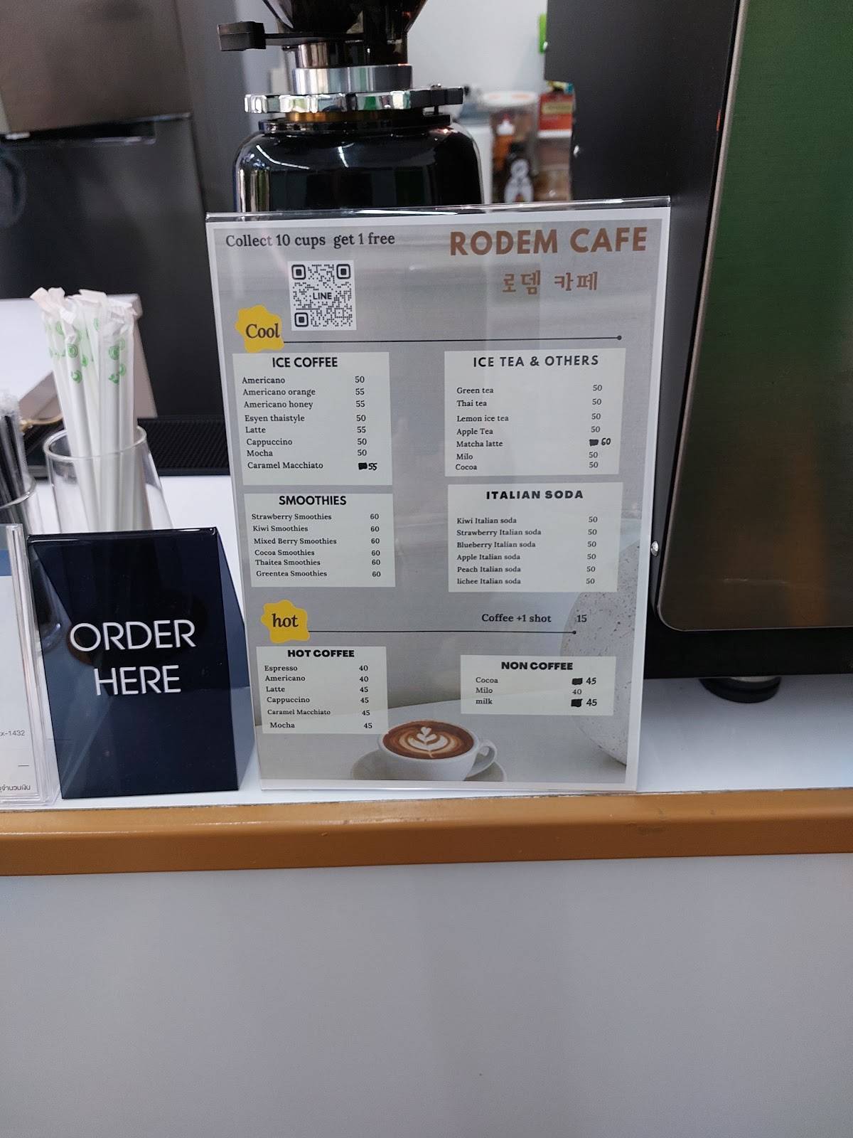 Menu at Rodem Cafe 로뎀 카페, Chiang Mai