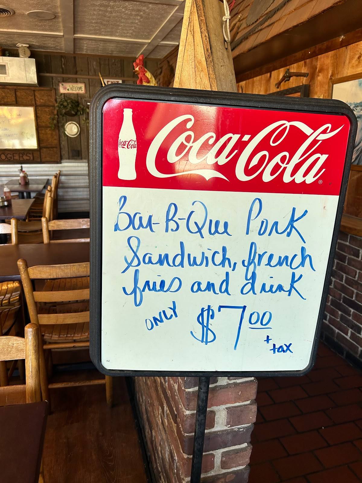 Menu at Rogers Pit-Cooked Bar-B-Que, West Point