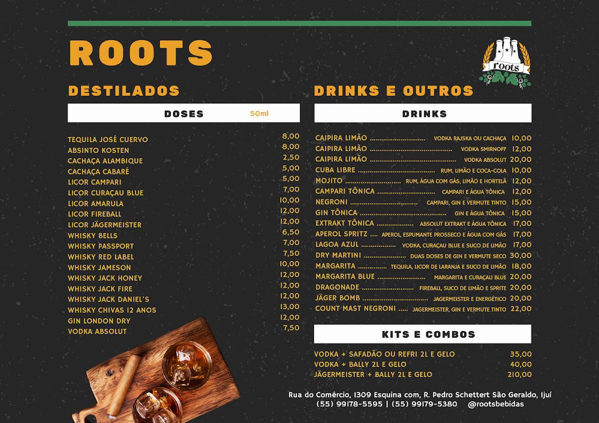 Menu em Roots, Ijuí