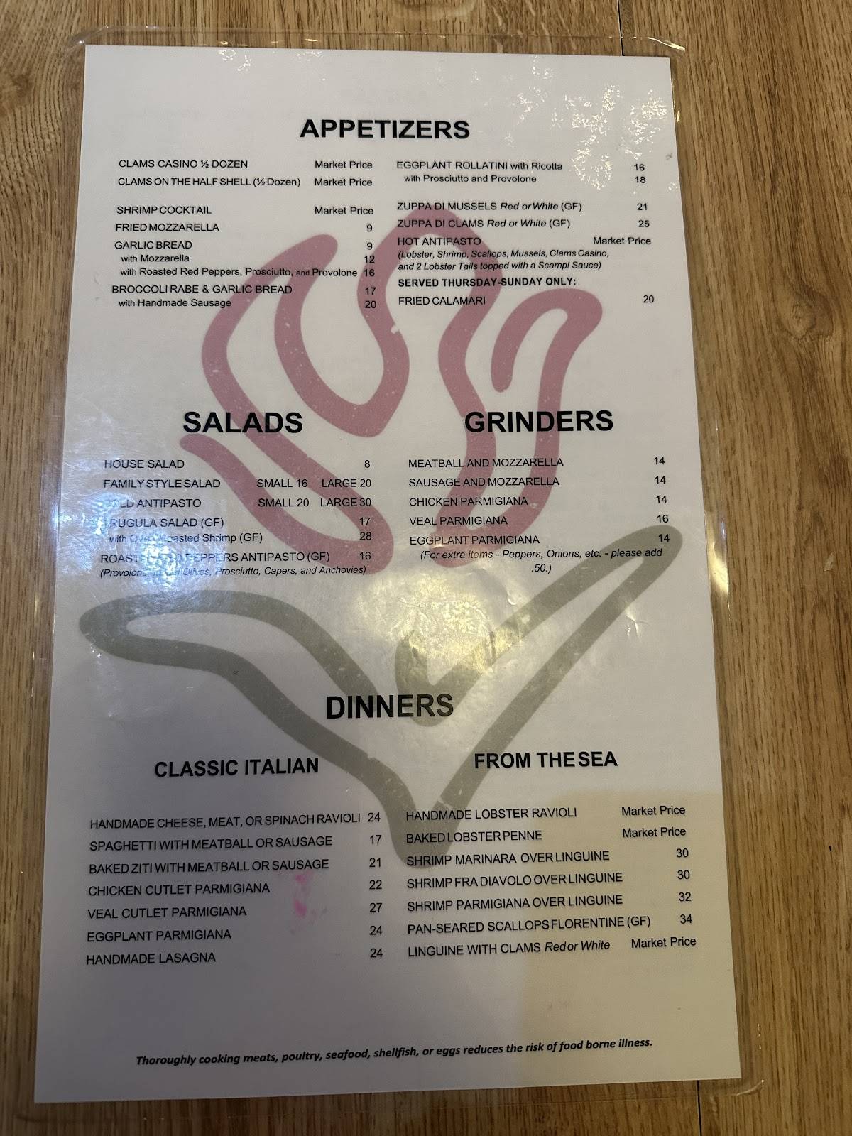Menu at Roseland Apizza pizzeria, Derby