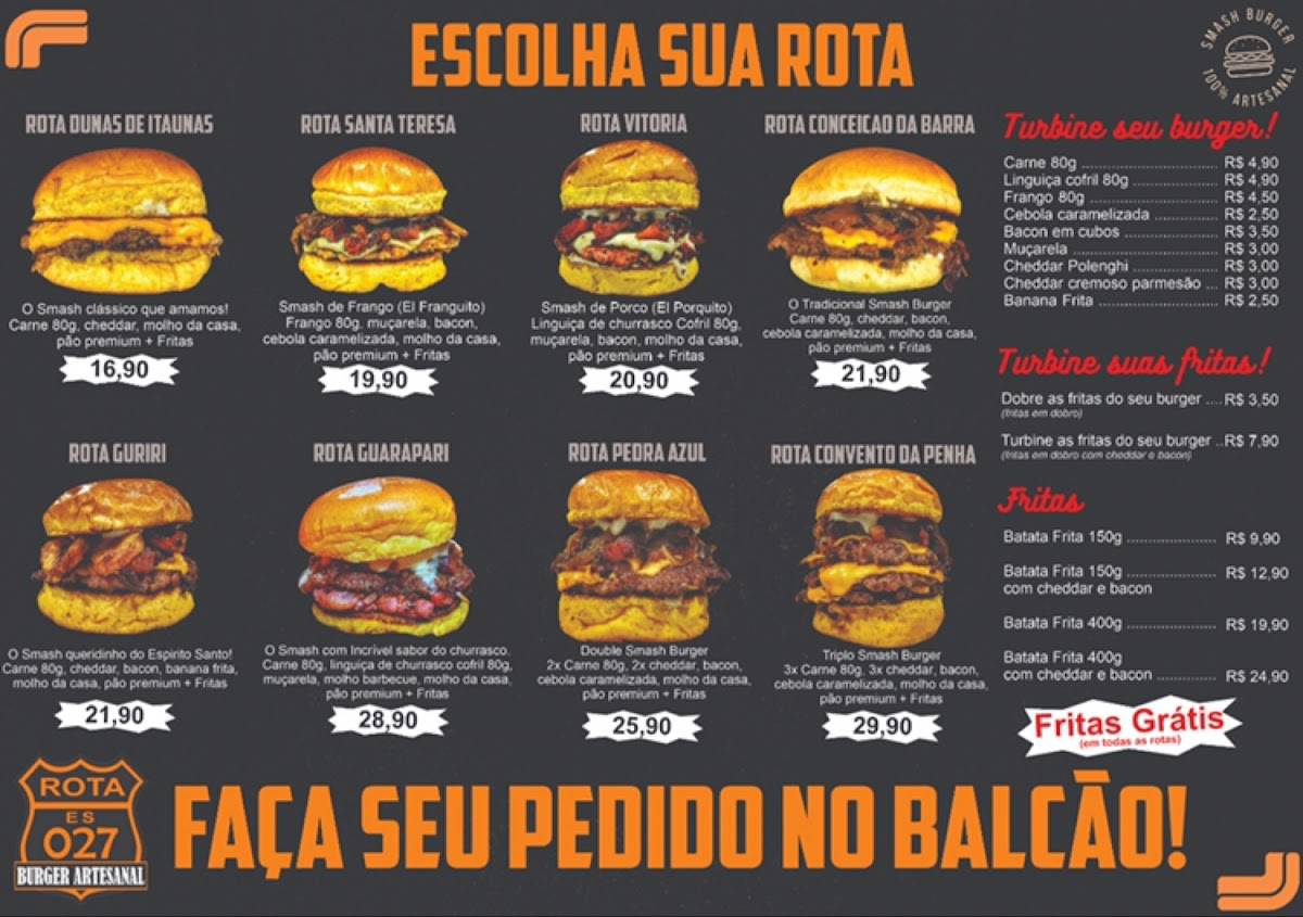 Menu em Rota 027 restaurante, Campos dos Goytacazes