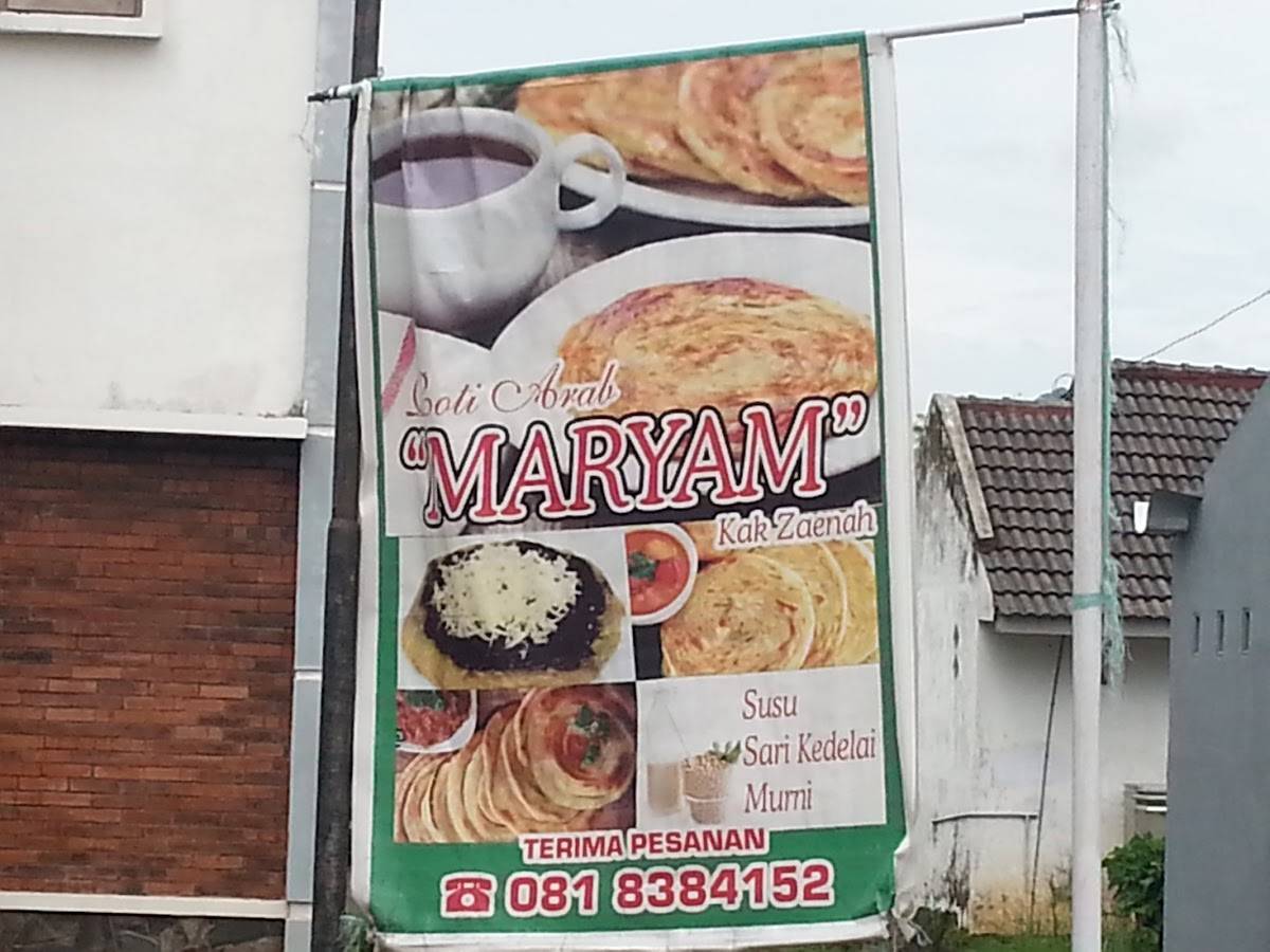 Menu at Roti Arab Maryam, Sukolilo