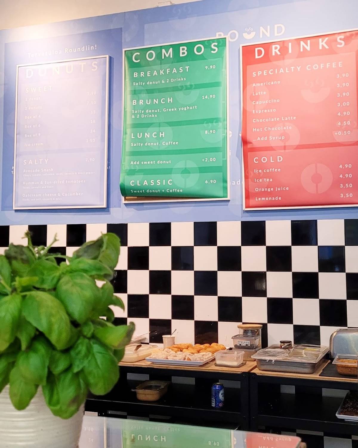 Menu at Round Punavuori Café cafe, Helsinki